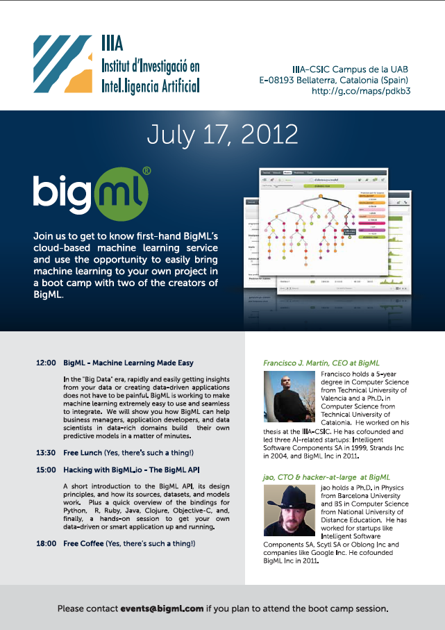 BigML Workshop in Barcelona – July 17th 2012 – The Official Blog of BigML.com